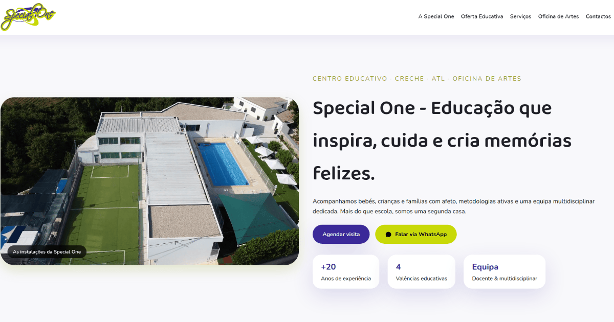 Special One - Centro Educativo | Creche, Pré-escolar, ATL e Oficina de ...